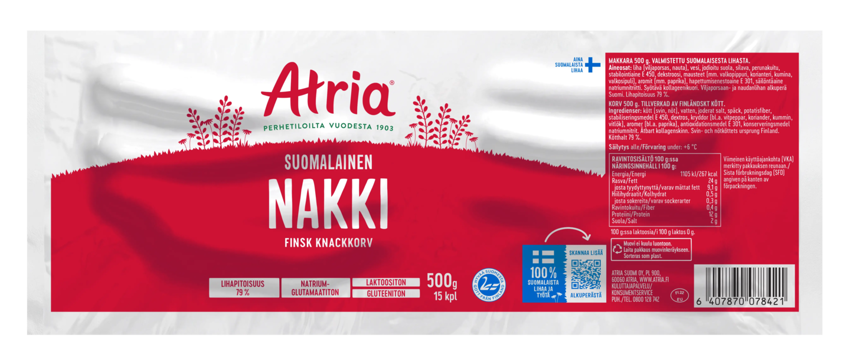 Atria Suomalainen Nakki 500g | Atria